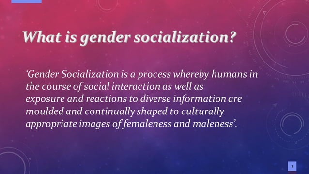 GENDER SOCIALIZATION | PDF | Parenting Babies and Toddlers | Parenting