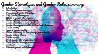 GENDER STEREOTYPES AND GENDER ROLES | PPTX