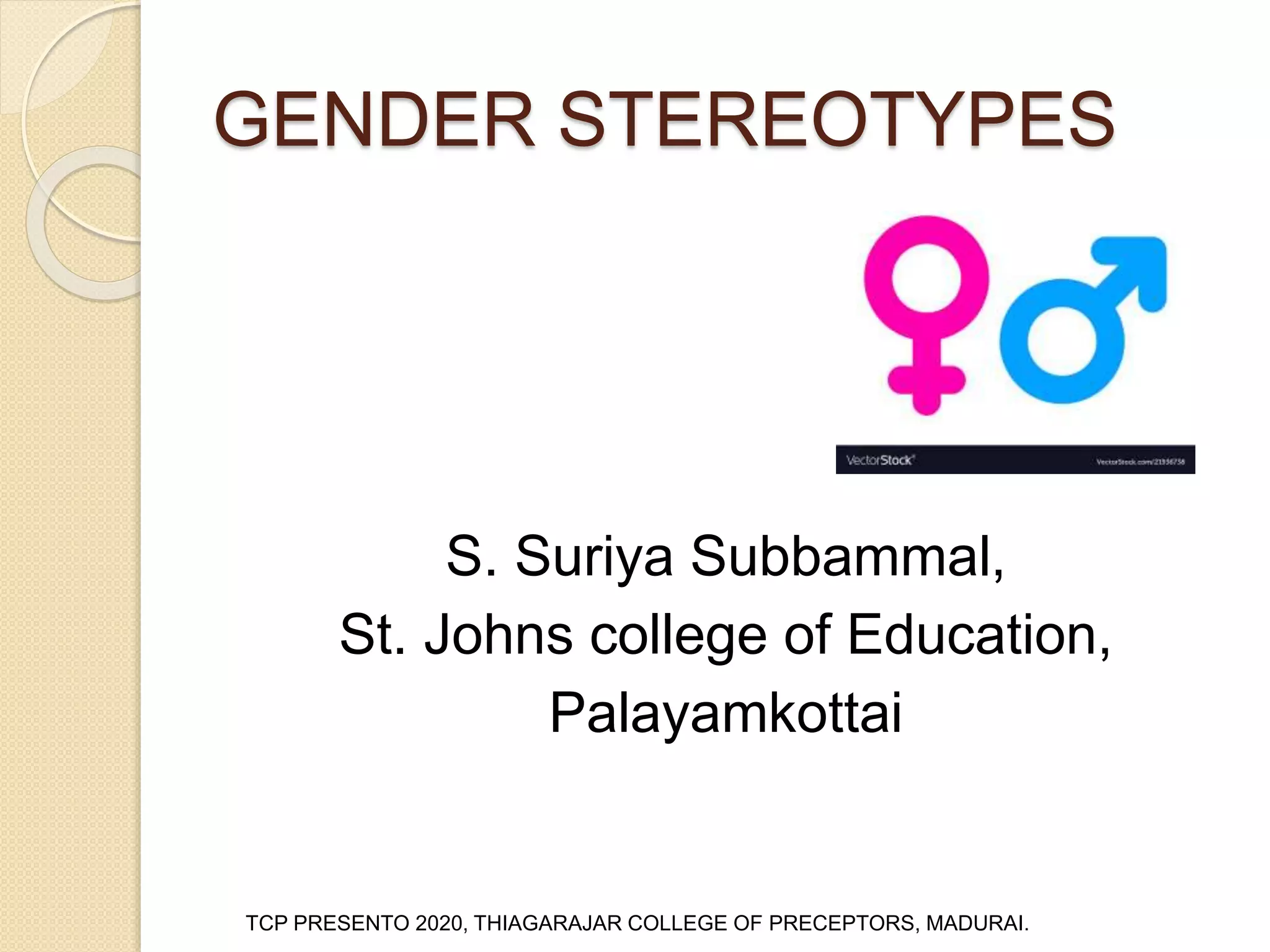 GENDER STEREOTYPES | PPTX