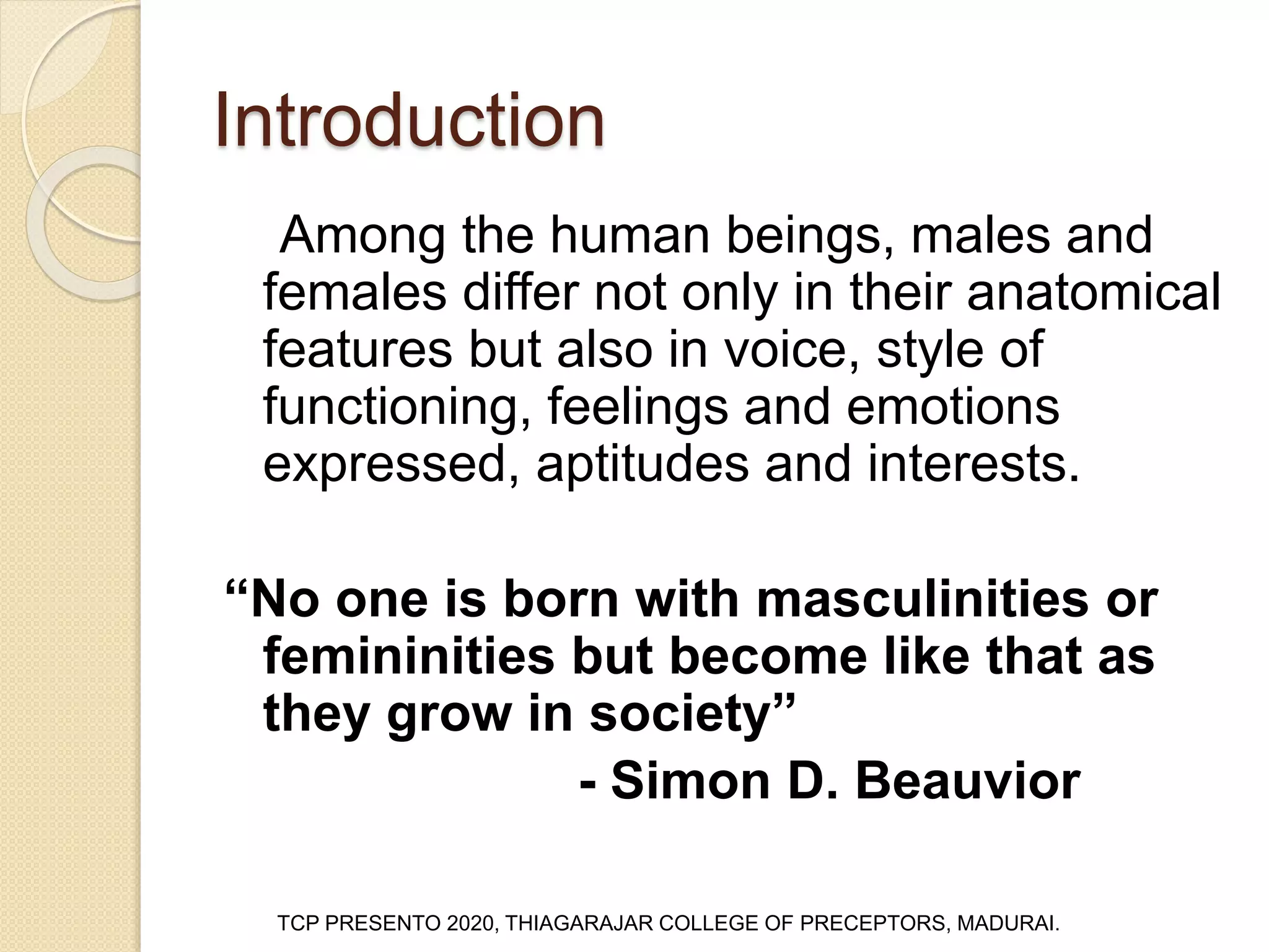 GENDER STEREOTYPES | PPTX