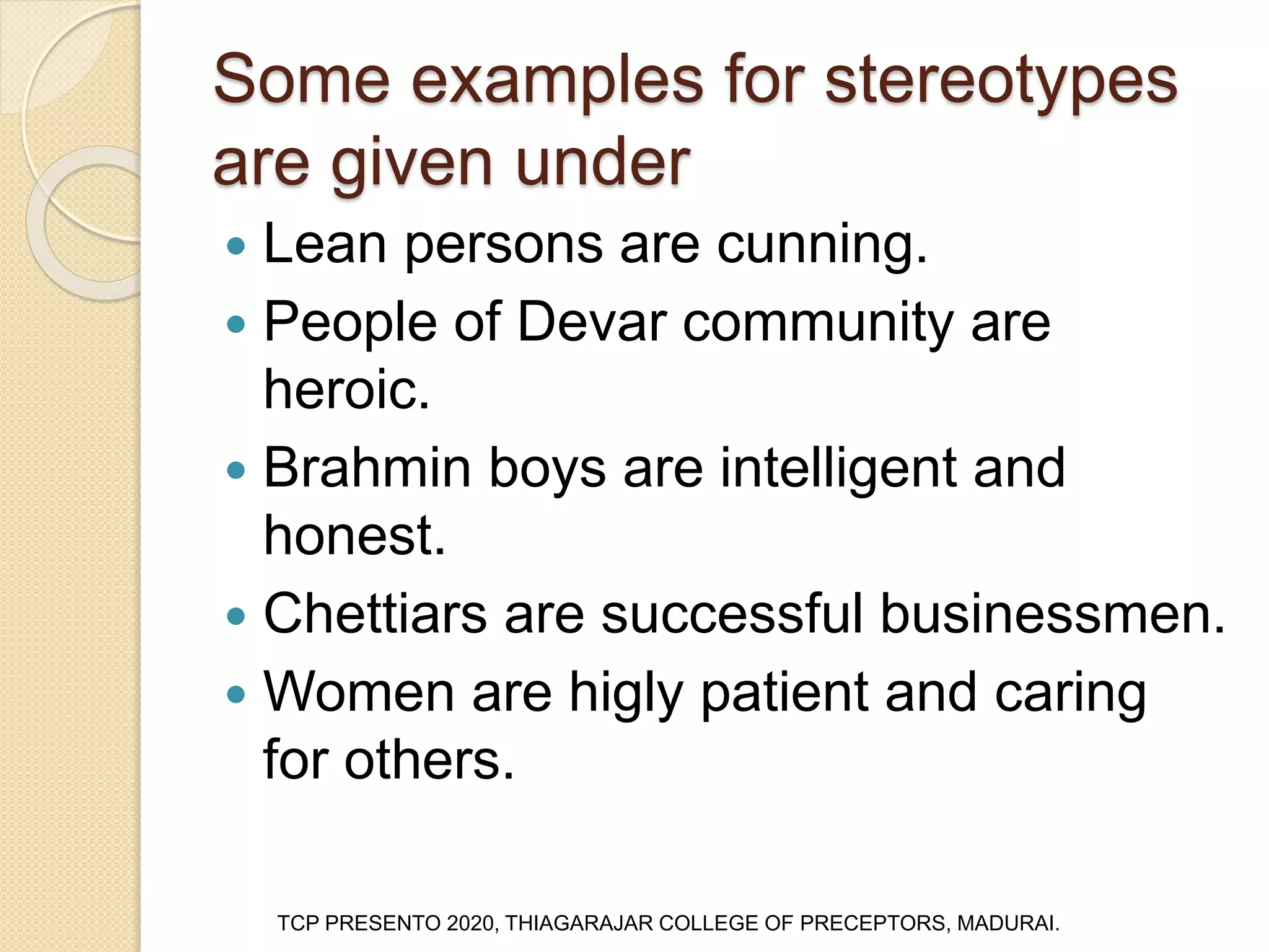 GENDER STEREOTYPES | PPTX