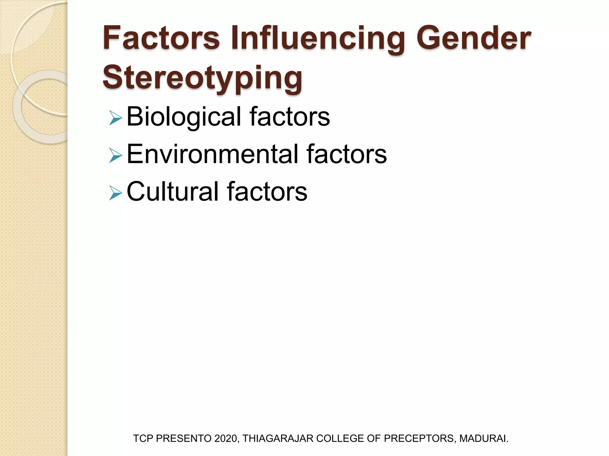 GENDER STEREOTYPES | PPTX