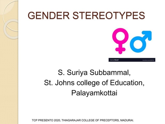 GENDER STEREOTYPES | PPTX