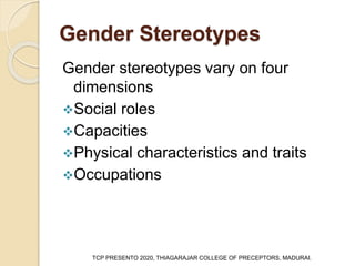 GENDER STEREOTYPES | PPTX