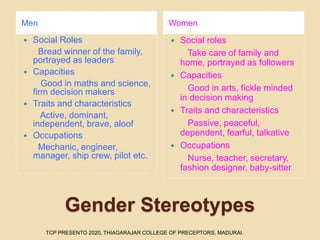GENDER STEREOTYPES | PPTX
