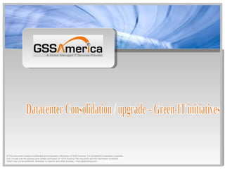 Gssa datacenter solutions | PPT | Cloud Computing | Internet