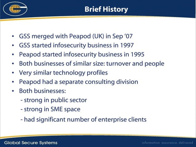 Gss Company Profile | PPT | Computing | Technology & Computing