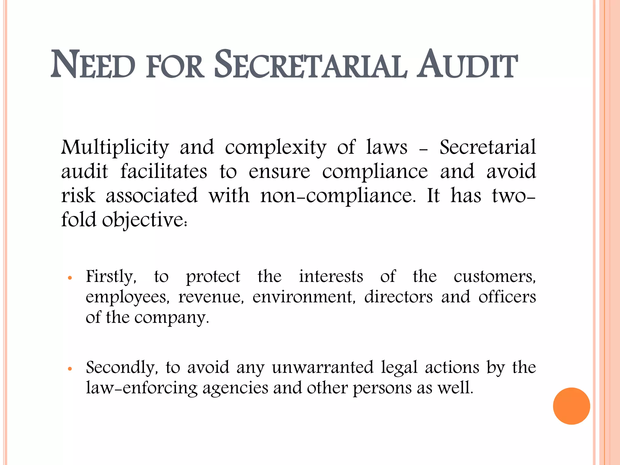 Secretarial Audit | PPTX