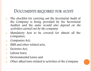 Secretarial Audit | PPTX