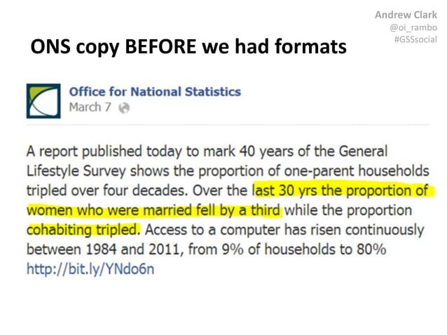 social media + gov stats | PPT