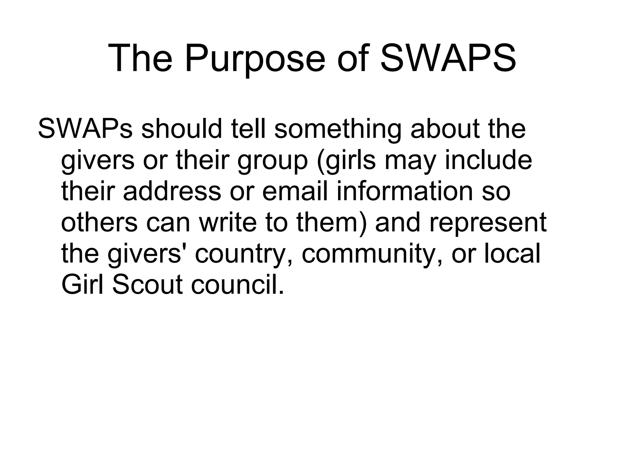 Girl Scout SWAPs Guide: Animal & Insect SWAPs | PPT
