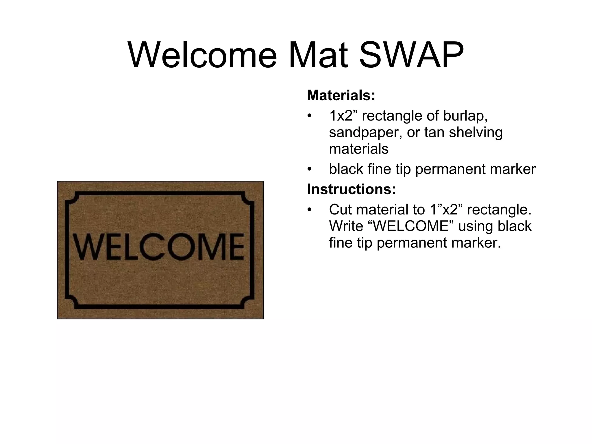 GS SWAP Guide Recycled SWAPs | PPT