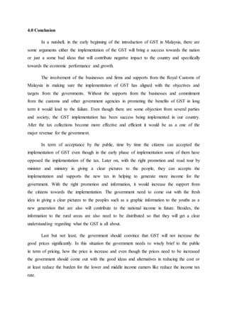 Article Review on GST in Malaysia | DOCX | Business Accounting ...
