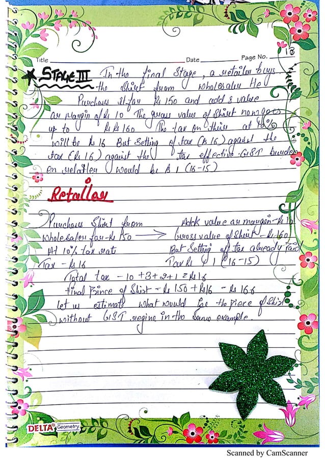 Goods and Services Tax (GST) Economics Project Class 12 CBSE | PDF