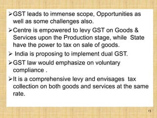 Goods and service tax explained by Ravi Teja Reddy | PPT
