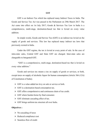 Gst | PDF | Personal Taxes | Personal Finance