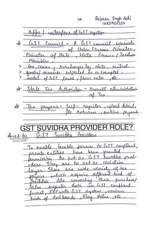 GST | B com sem 4th | Hand written Notes | by Ritish bedi #RVIRGO | PDF