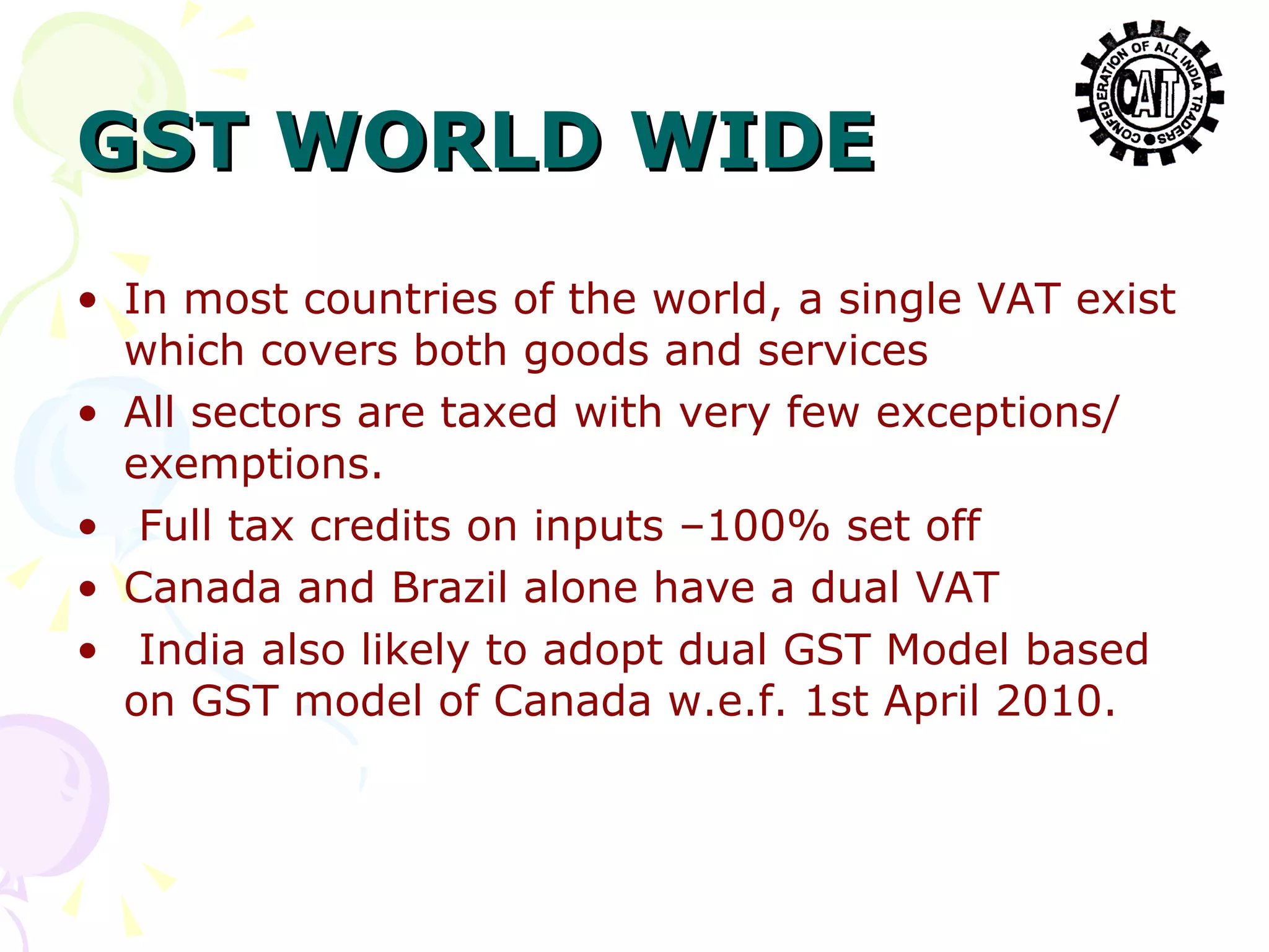GST Power Point Presentation | PPT