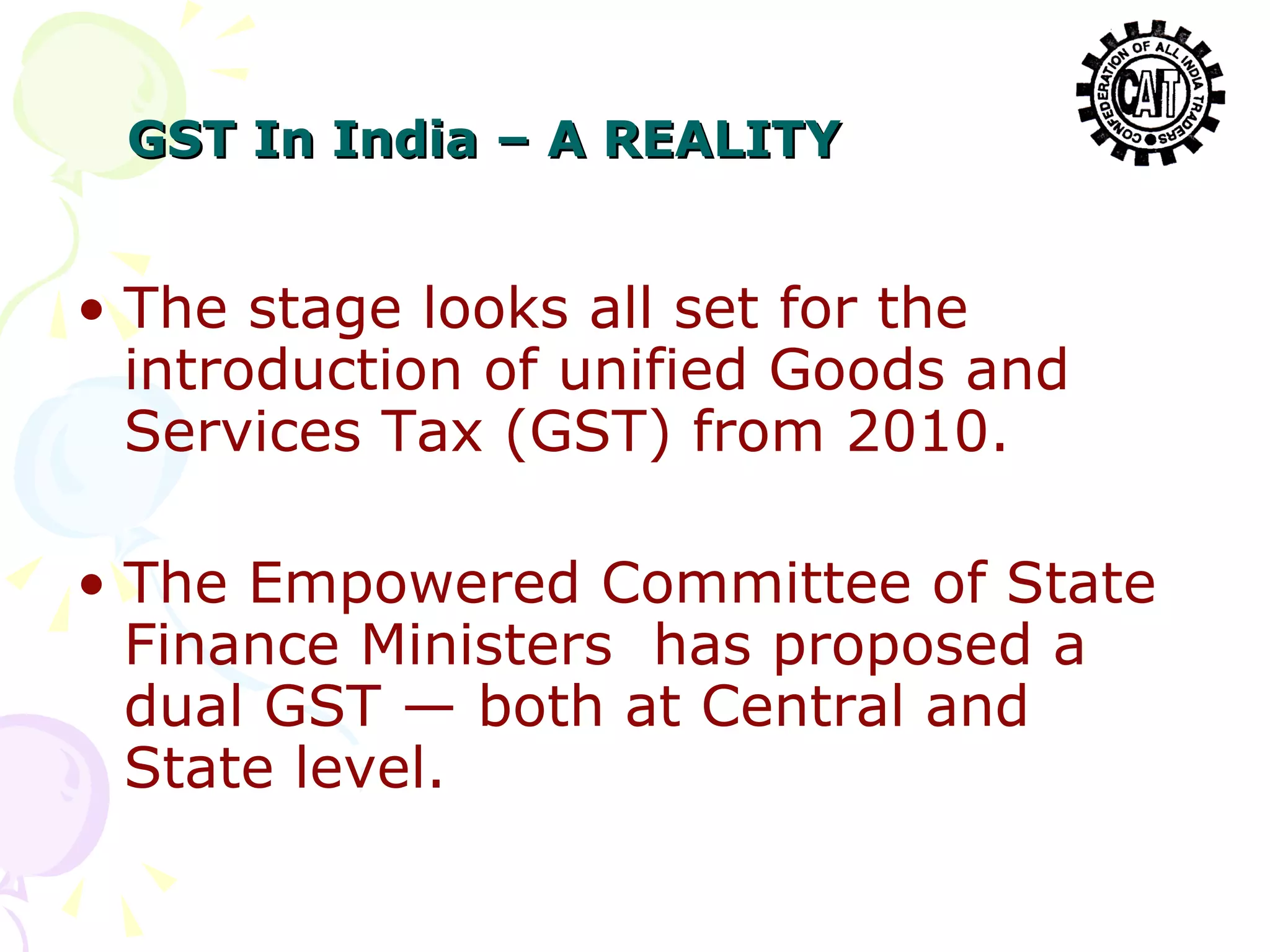 GST Power Point Presentation | PPT