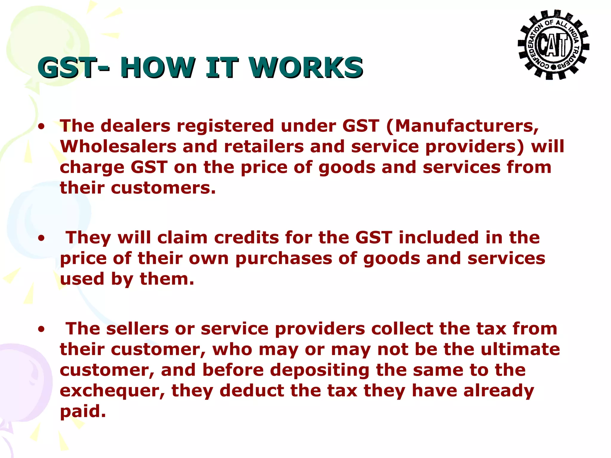 GST Power Point Presentation | PPT