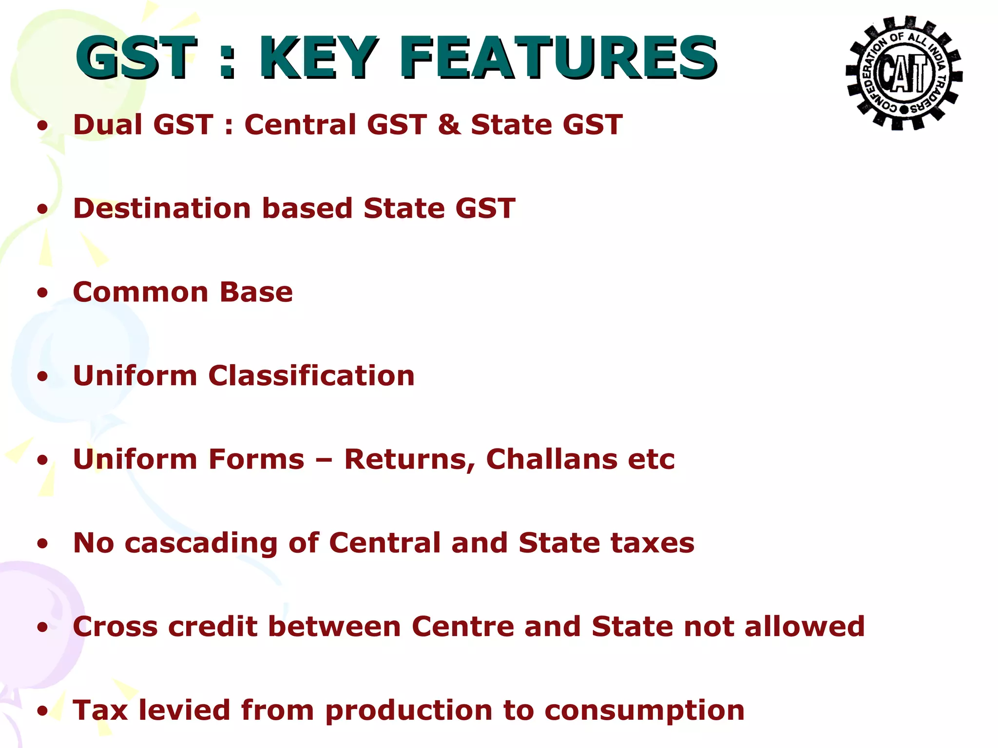 GST Power Point Presentation | PPT