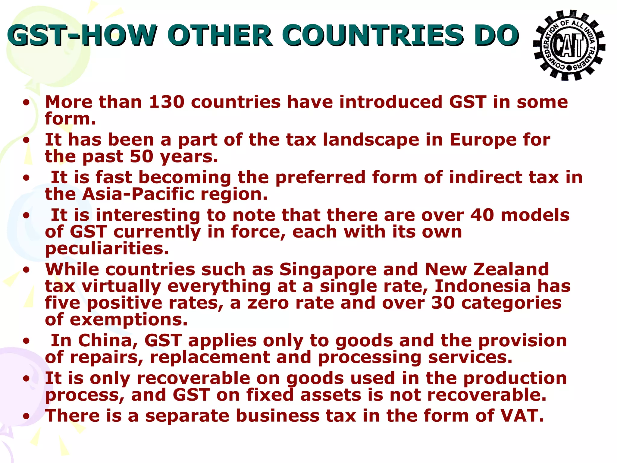GST Power Point Presentation | PPT