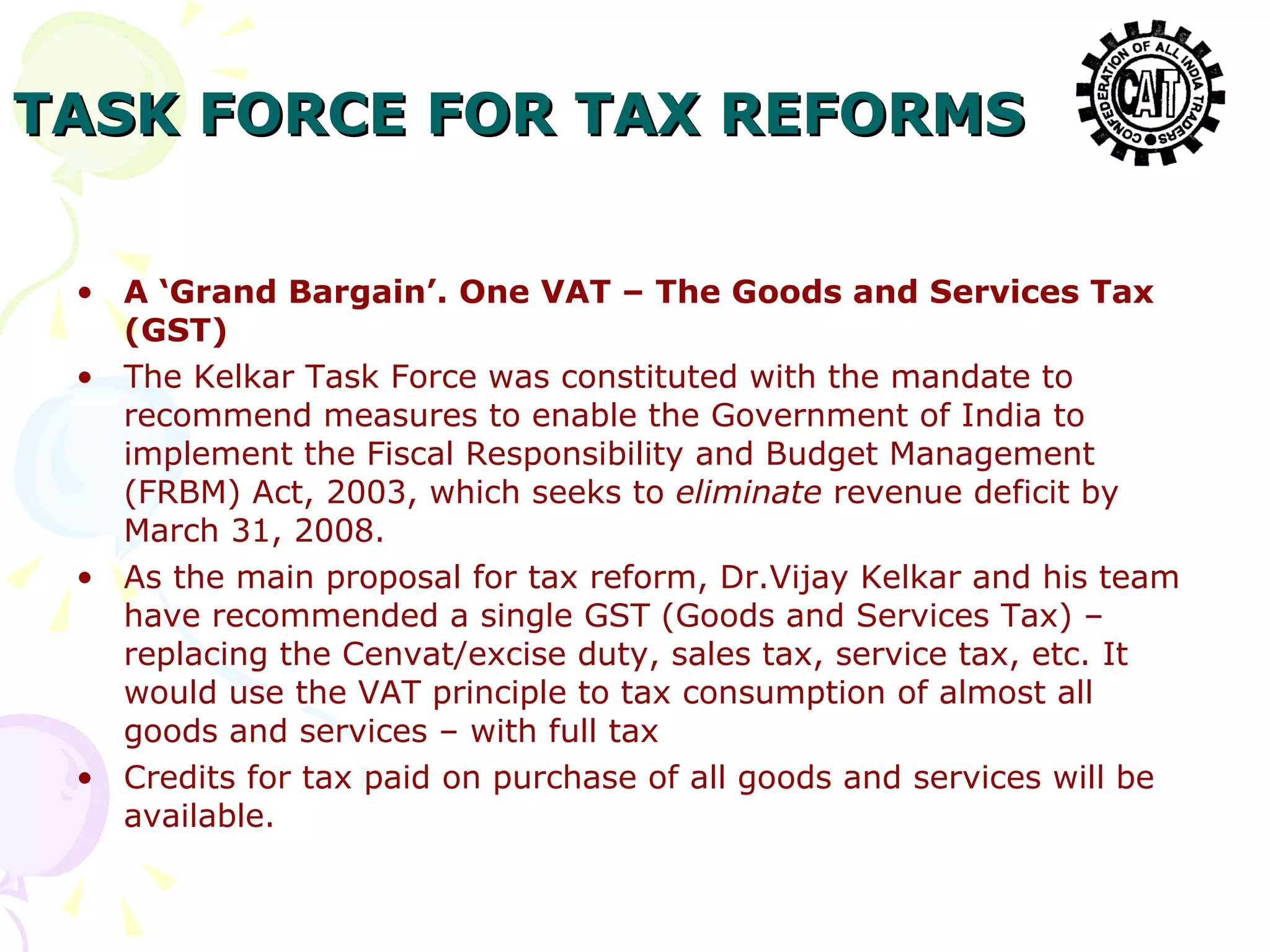 GST Power Point Presentation | PPT