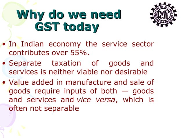 GST Power Point Presentation | PPT
