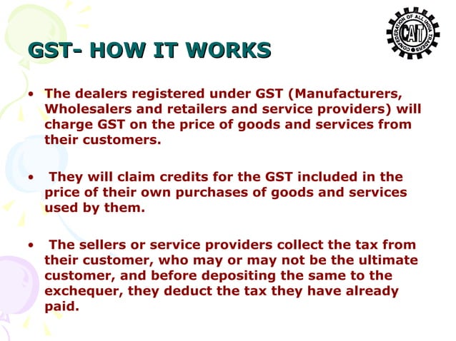 GST Power Point Presentation | PPT