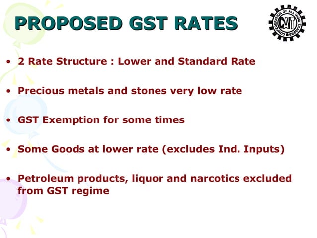 GST Power Point Presentation | PPT