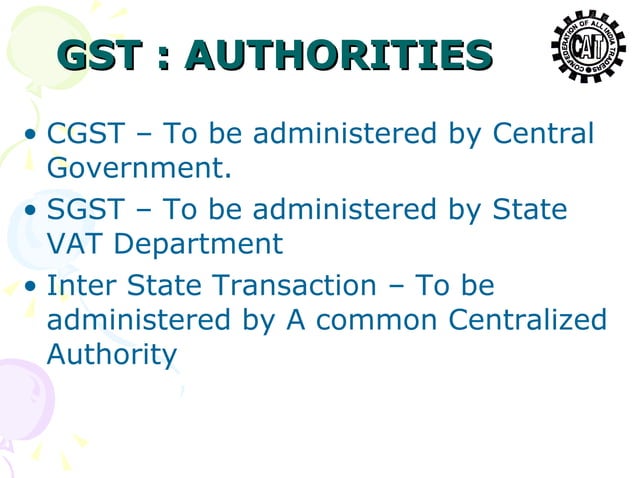 GST Power Point Presentation | PPT