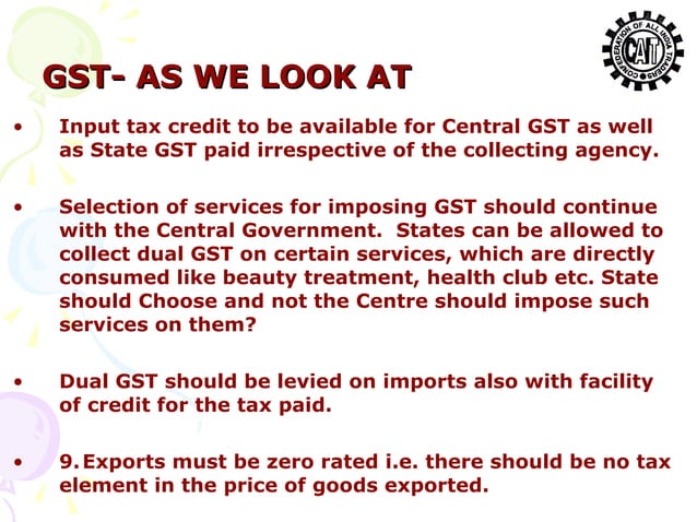 GST Power Point Presentation | PPT