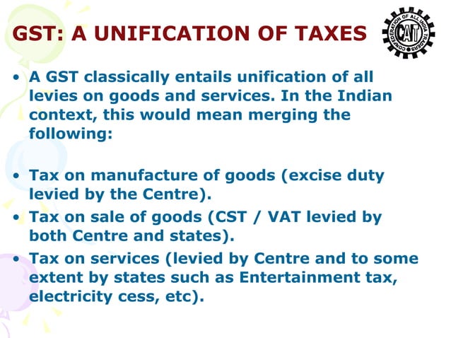 GST Power Point Presentation | PPT