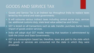 GOODS AND SERVICE TAX | PPTX