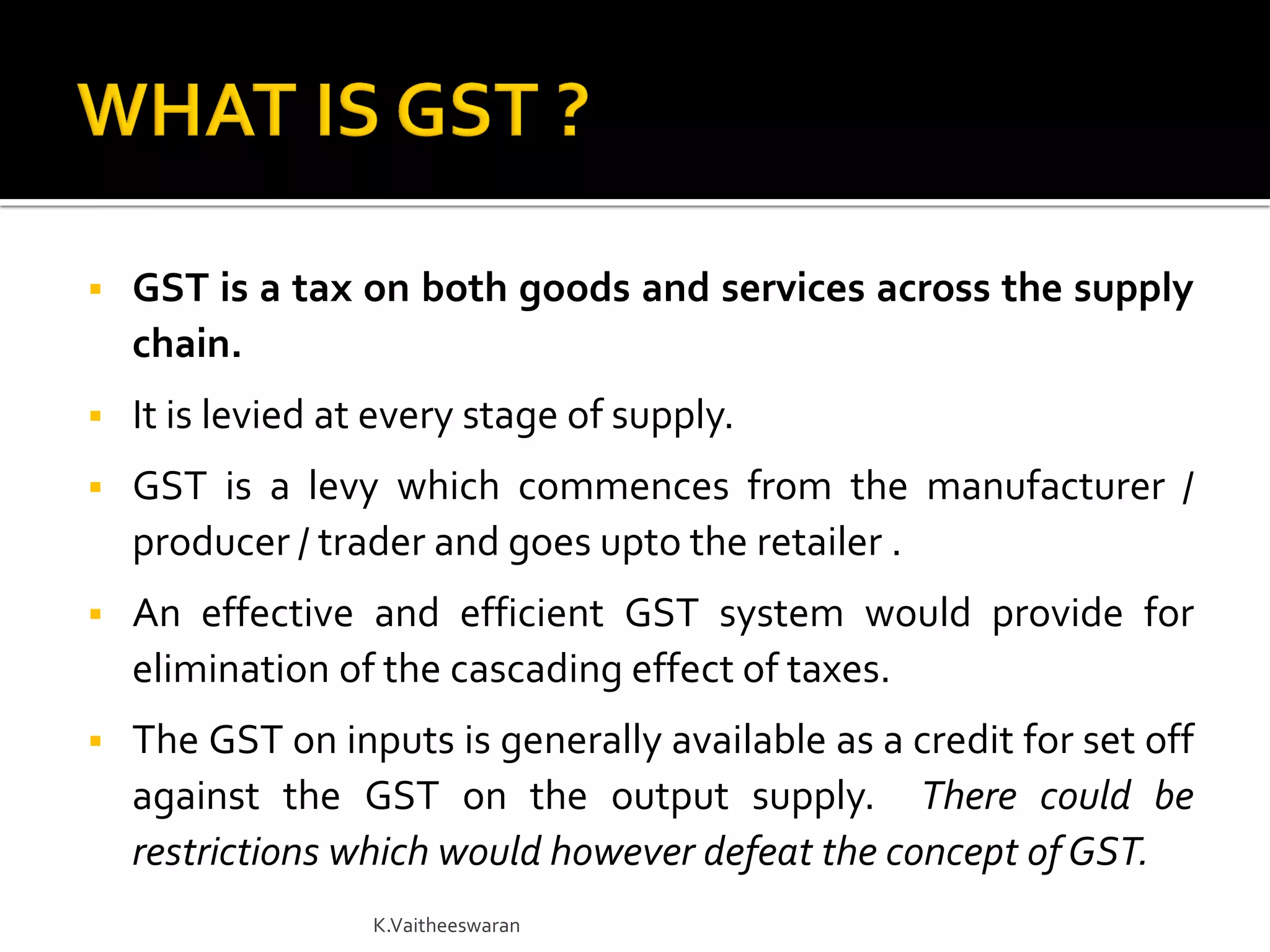 Gst industry - impact on different sectors | PDF