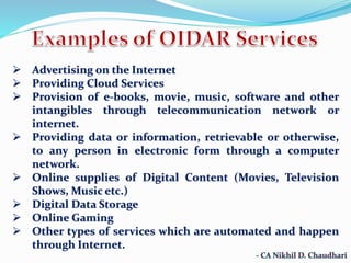 GST on sale of Digital Products & Services in India - OIDAR | PPT