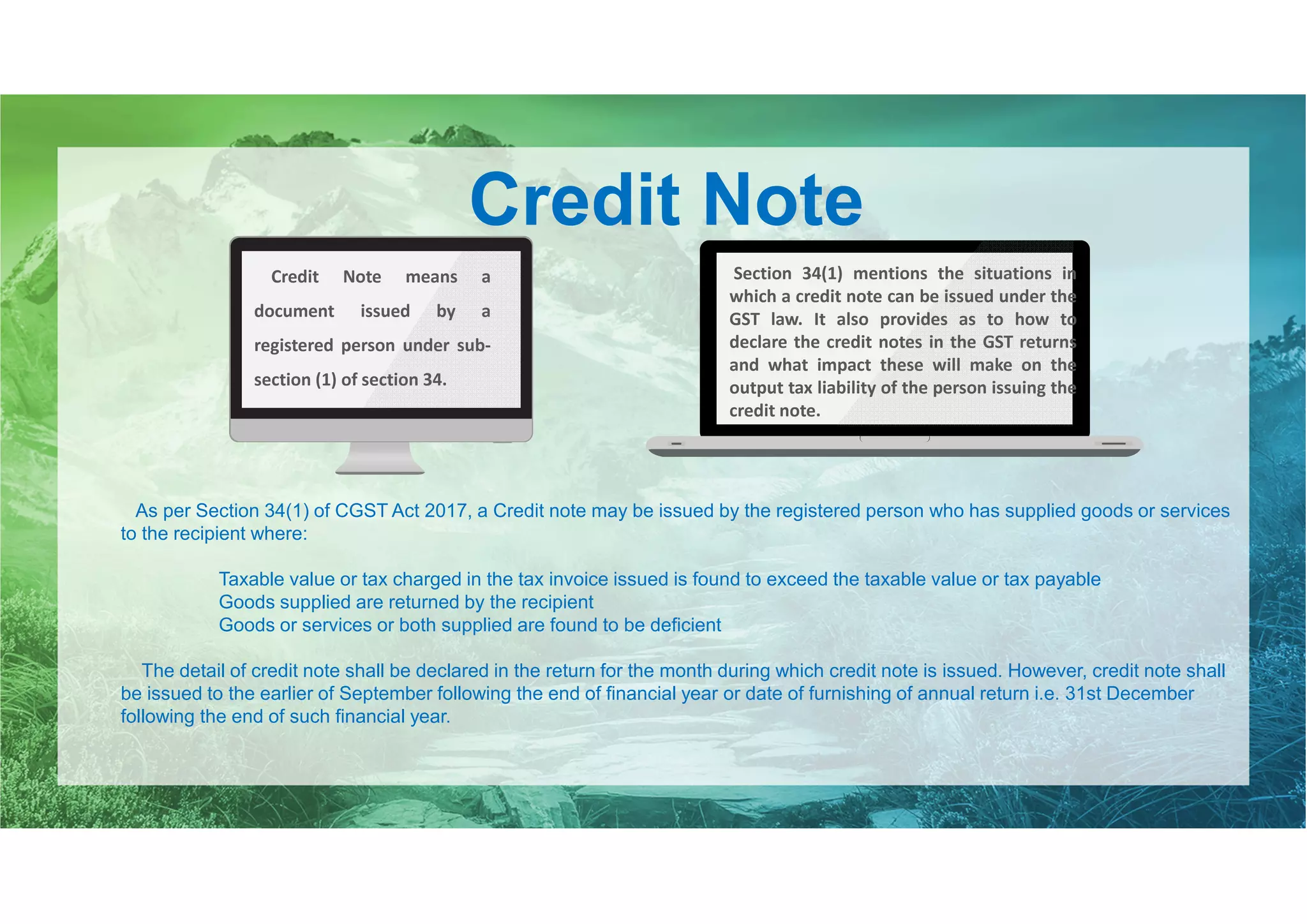 Gst tax invoice-debit note-credit note & returns ivth unit | PPT