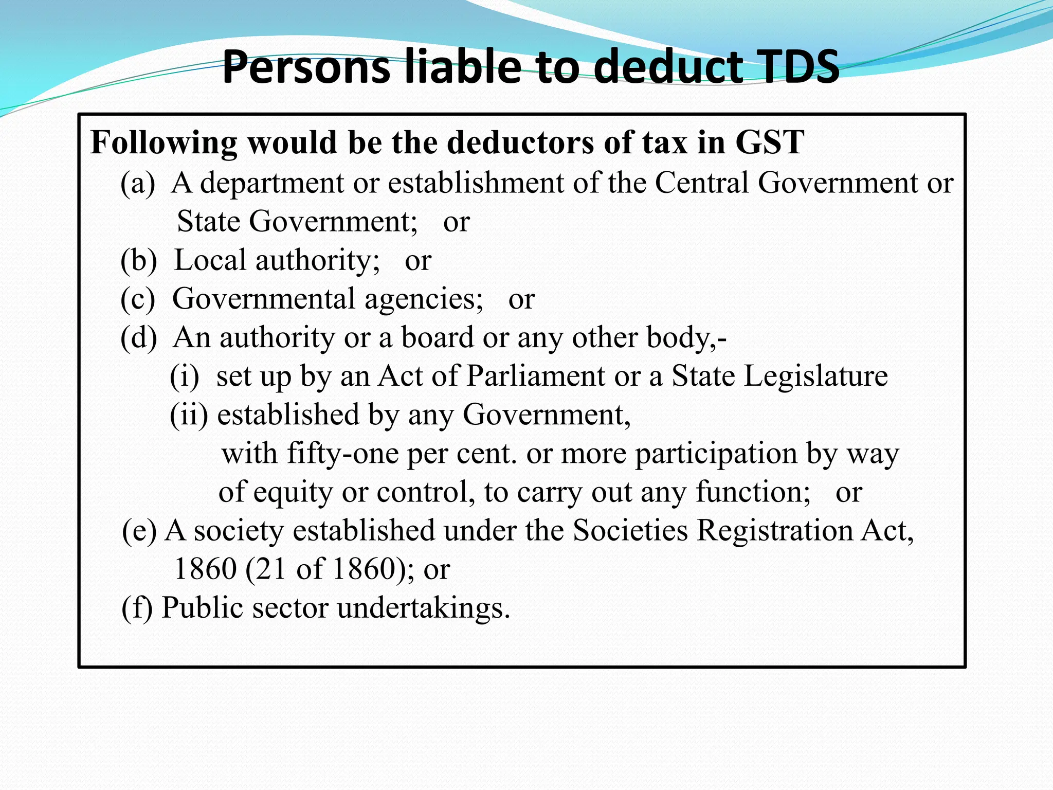 GST-TDS-Presentation management and leadership | PDF