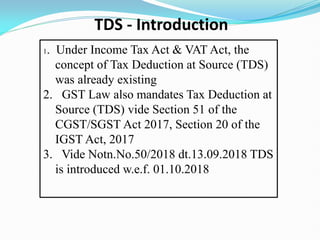 GST-TDS-Presentation management and leadership | PDF