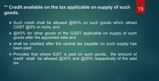 GST transitional provisions | PPT