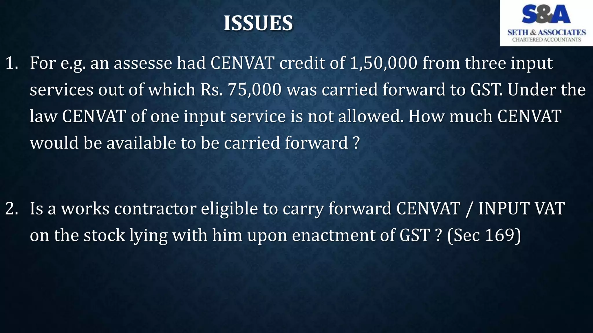 Our guide to GST Transition provisions | PPTX