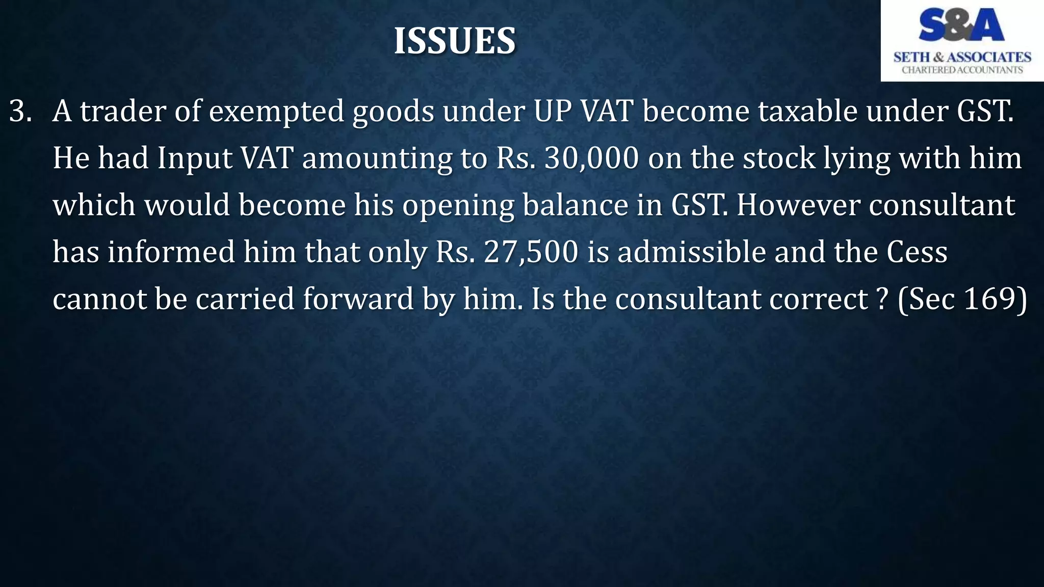 Our guide to GST Transition provisions | PPTX