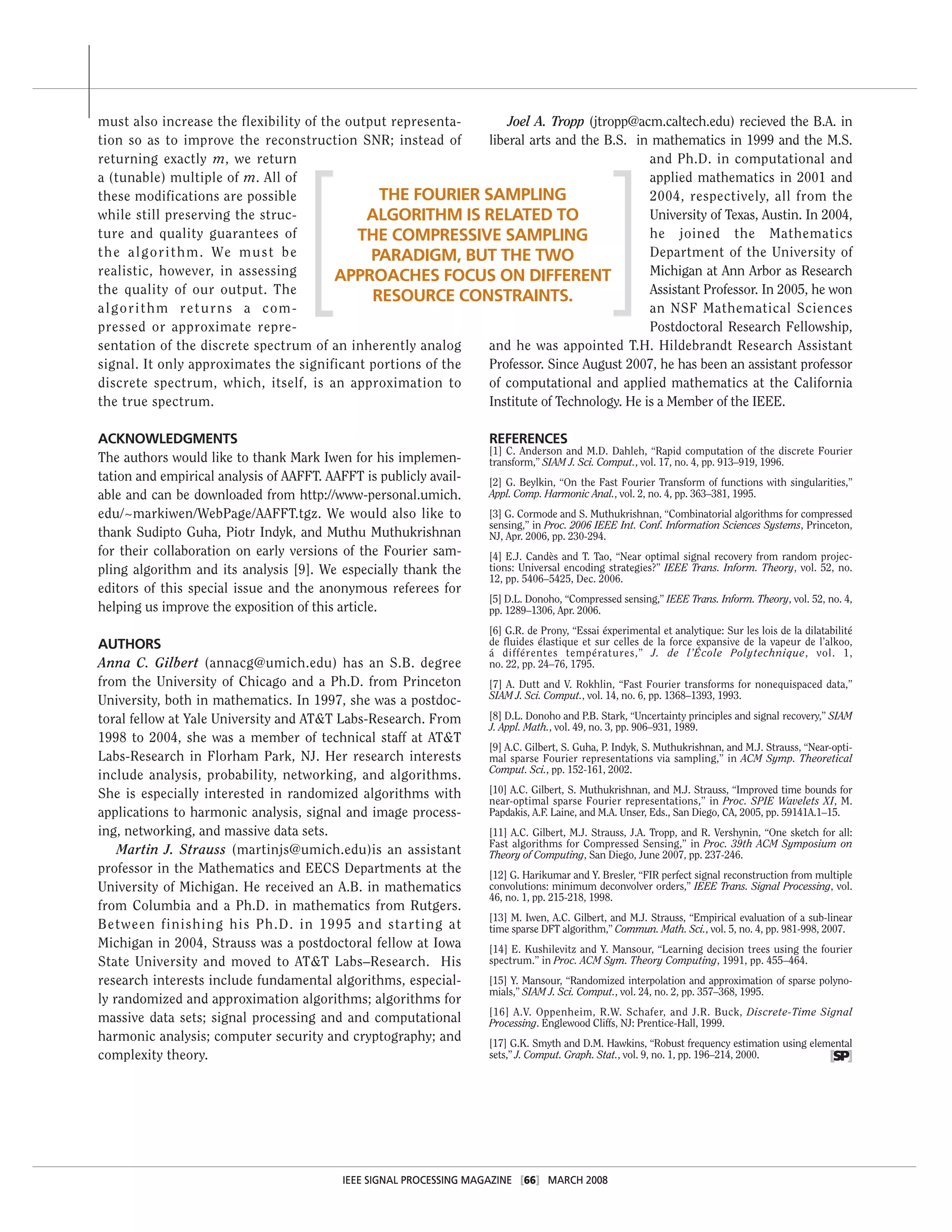 Gst08 tutorial-fast fourier sampling | PDF