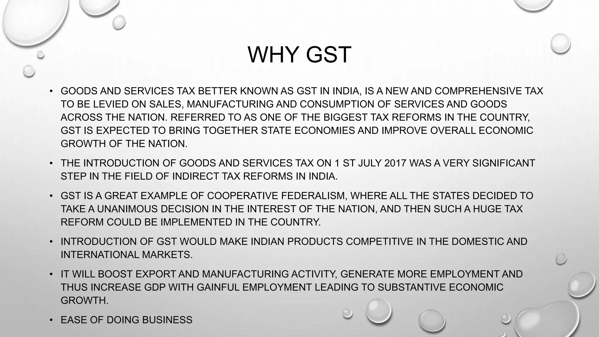 GST in India - One year Opportunities and Challenges | PPT