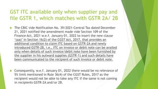 Gst amendment effective from 1st jan 2022 | PDF