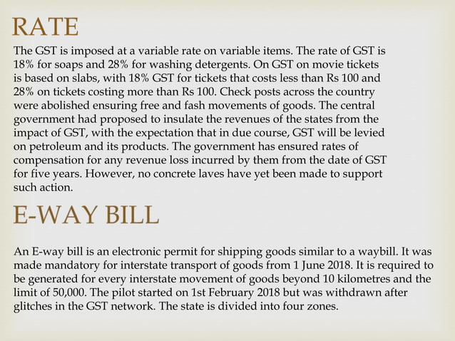 GST AND ITS IMPACT ON GDP.pptx | Personal Taxes | Personal Finance