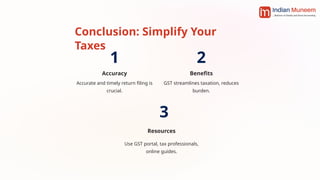Online GST Return Filing - Indian Muneem | PPTX