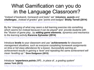 Gamifying the Language Classroom | PPT