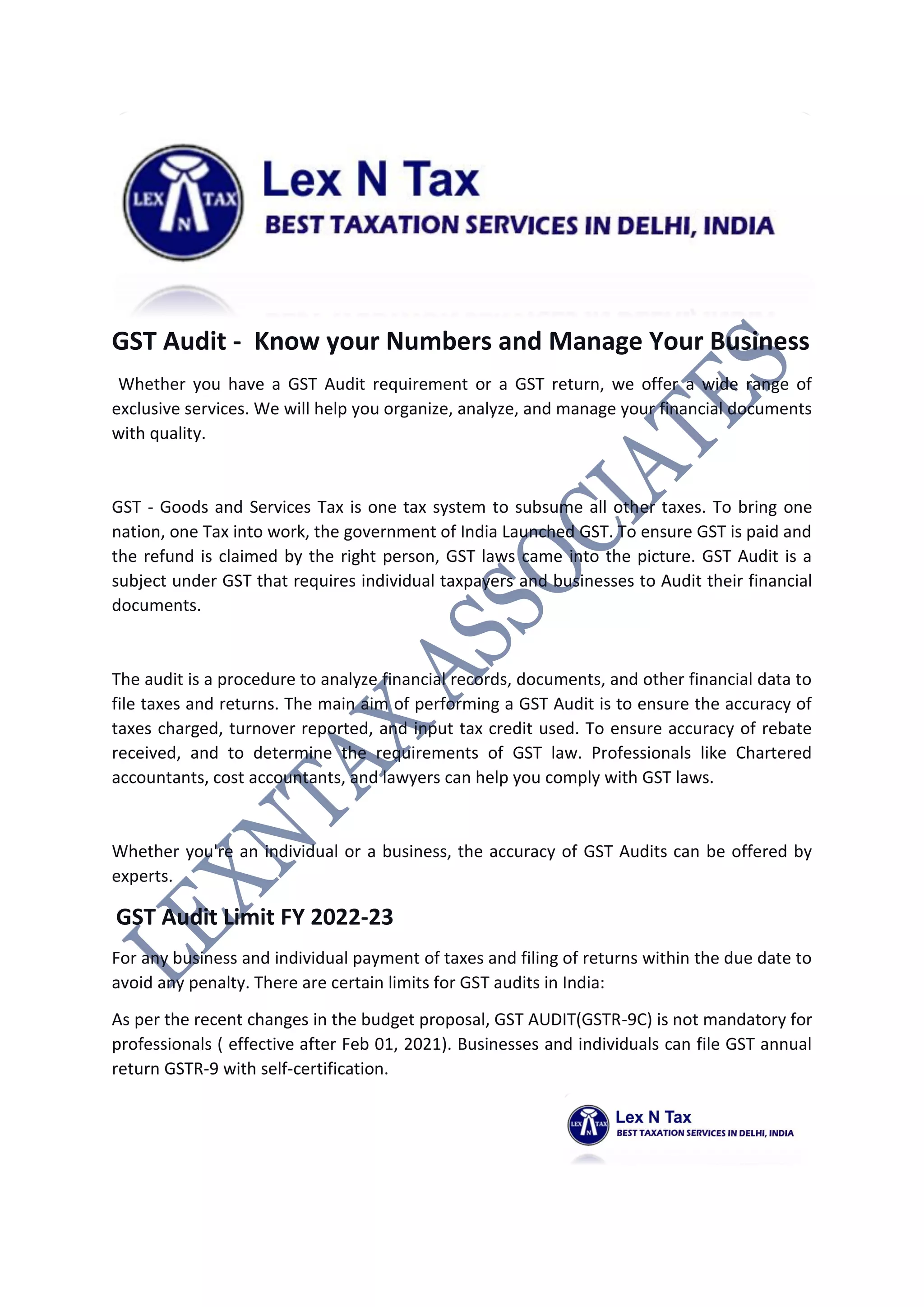 GST Audit | PDF