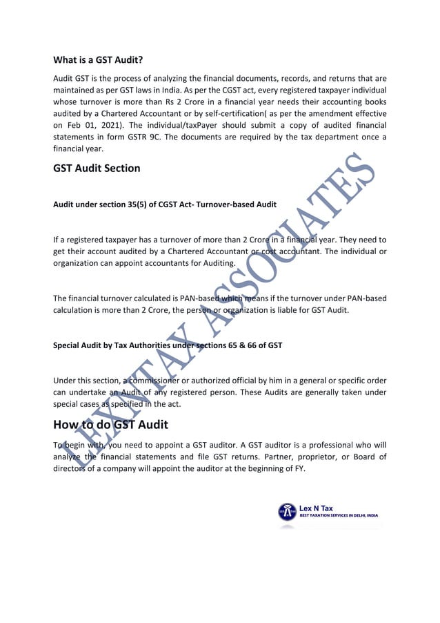 GST Audit | PDF | Business Accounting & Finance | Business